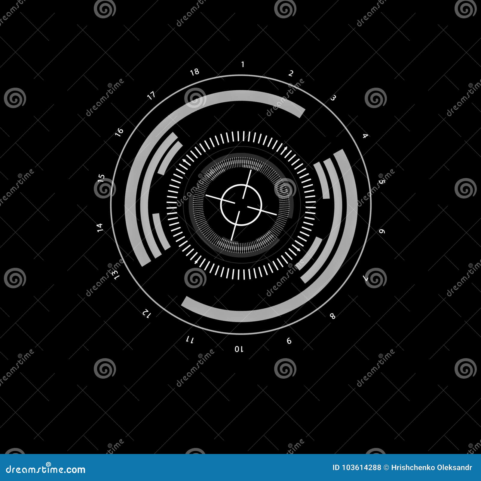 Abstract Computer Dial Future Stock Illustration - Illustration of ...