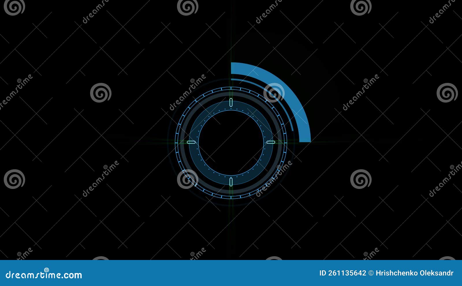 Abstract Computer Dial Future Stock Illustration - Illustration of glow ...