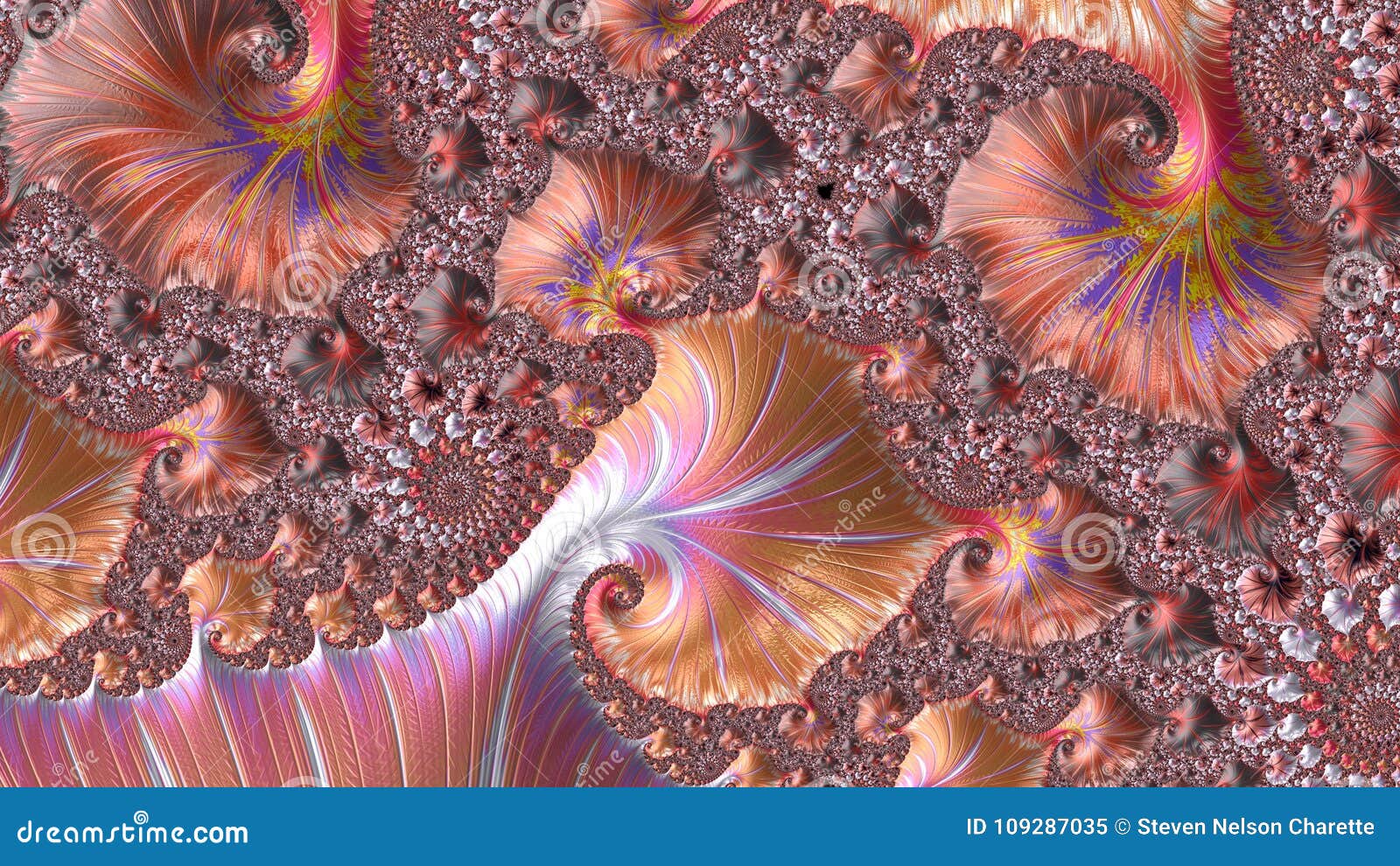 Abstract Computer Generated Fractal Design Stock Image - Image of ...