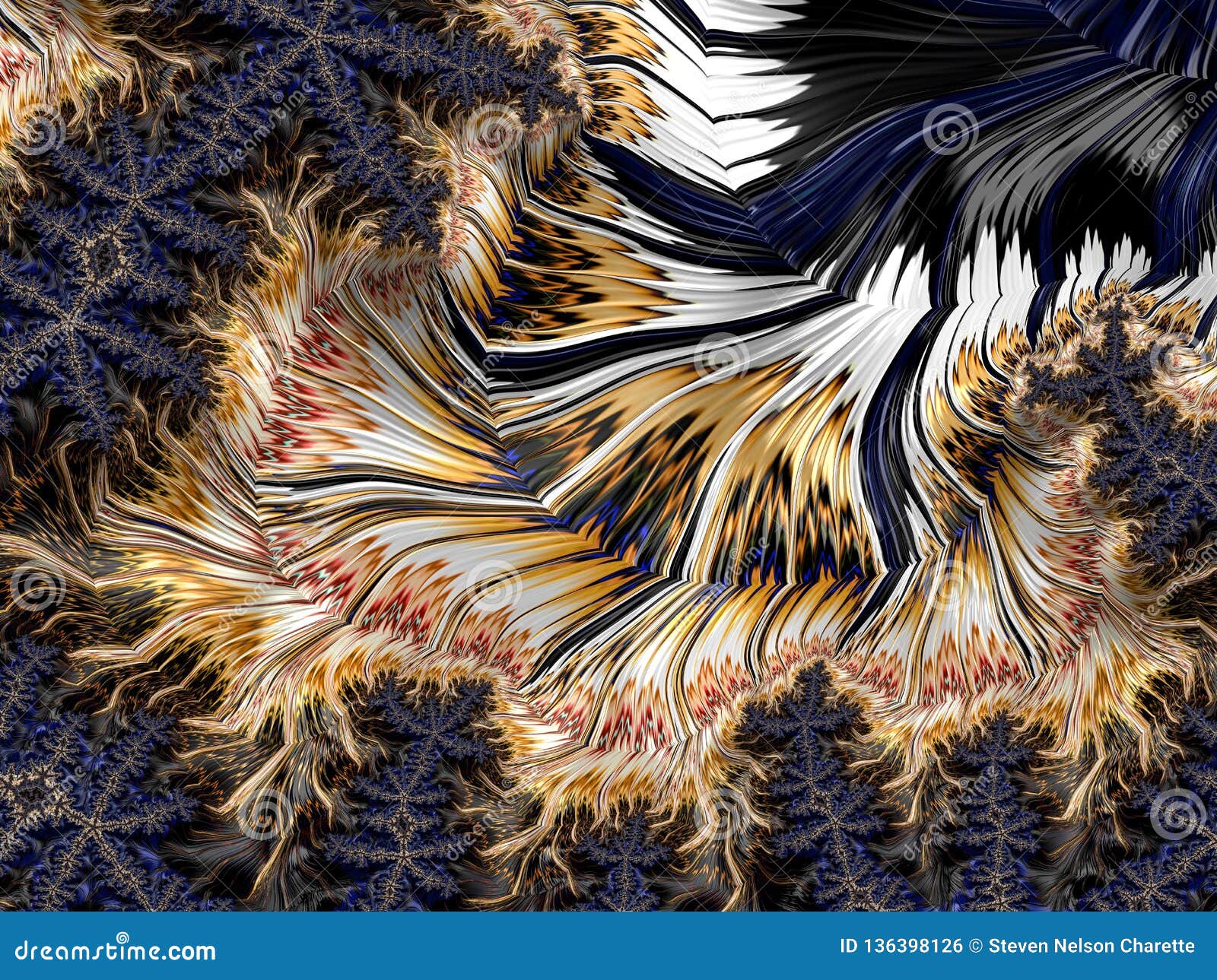 Abstract Computer Generated Fractal Design Stock Illustration ...
