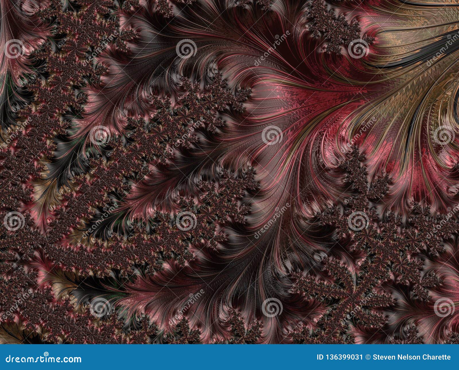 Abstract Computer Generated Fractal Design Stock Image - Image of ...