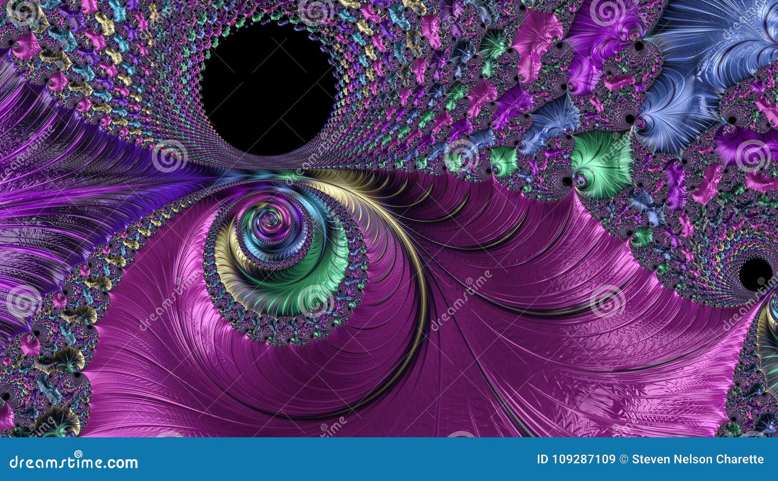 Abstract Computer Generated Fractal Design Stock Illustration ...