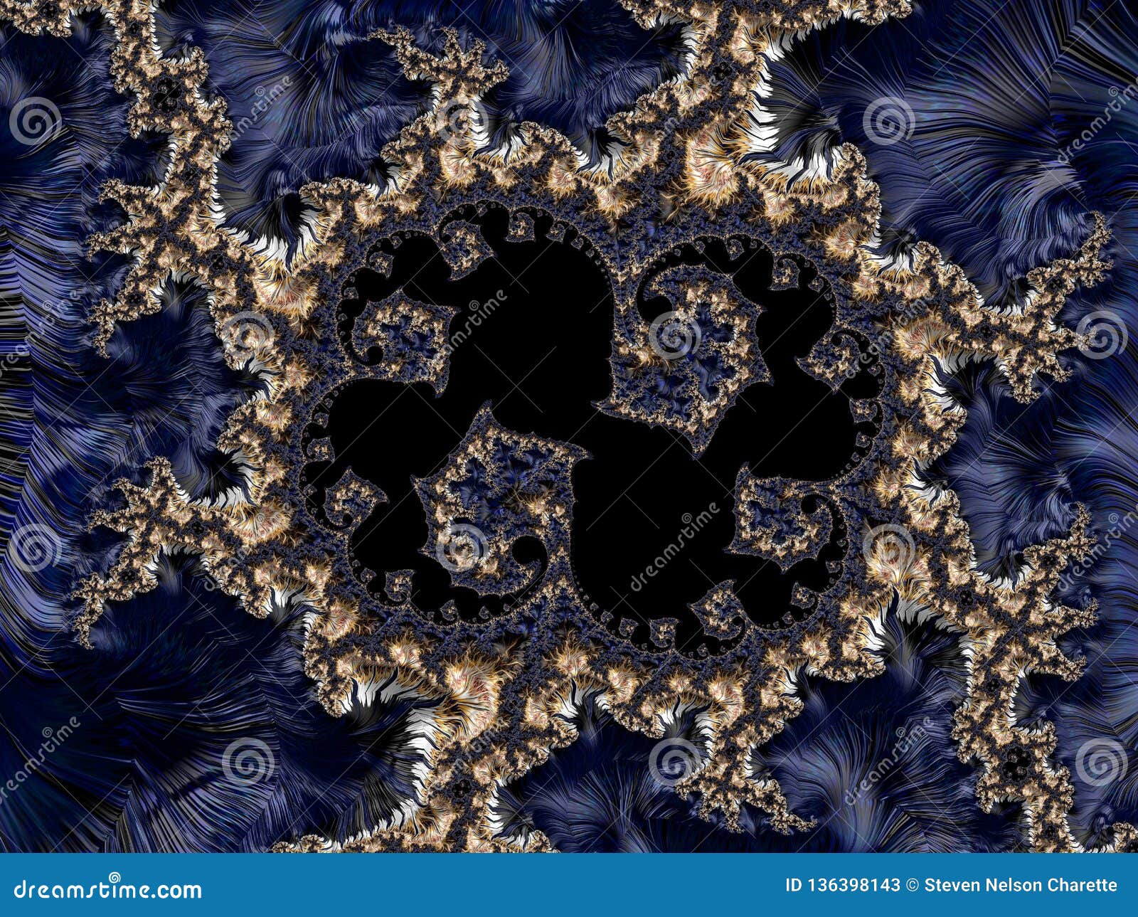 Abstract Computer Generated Fractal Design Stock Illustration ...