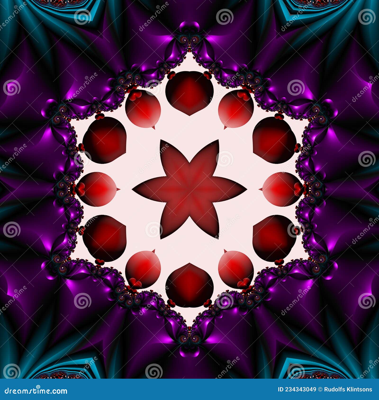 Abstract Computer Generated Fractal Design. a Fractal is a Never-ending ...