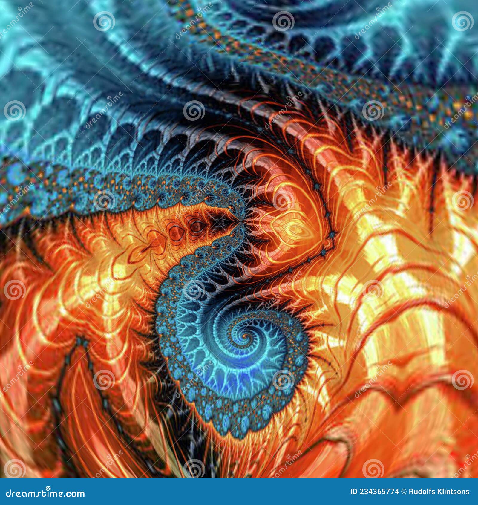 Abstract Computer Generated Fractal Design. a Fractal is a Never-ending ...