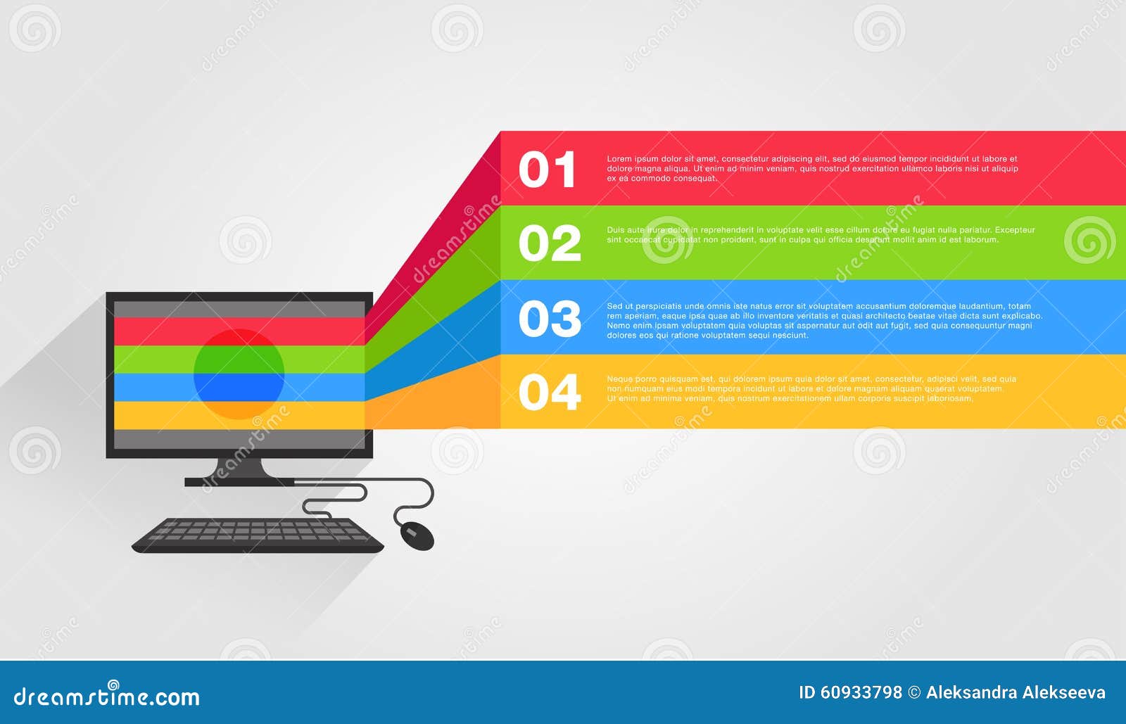 Abstract Computer Infographic Vector Template Stock Vector ...