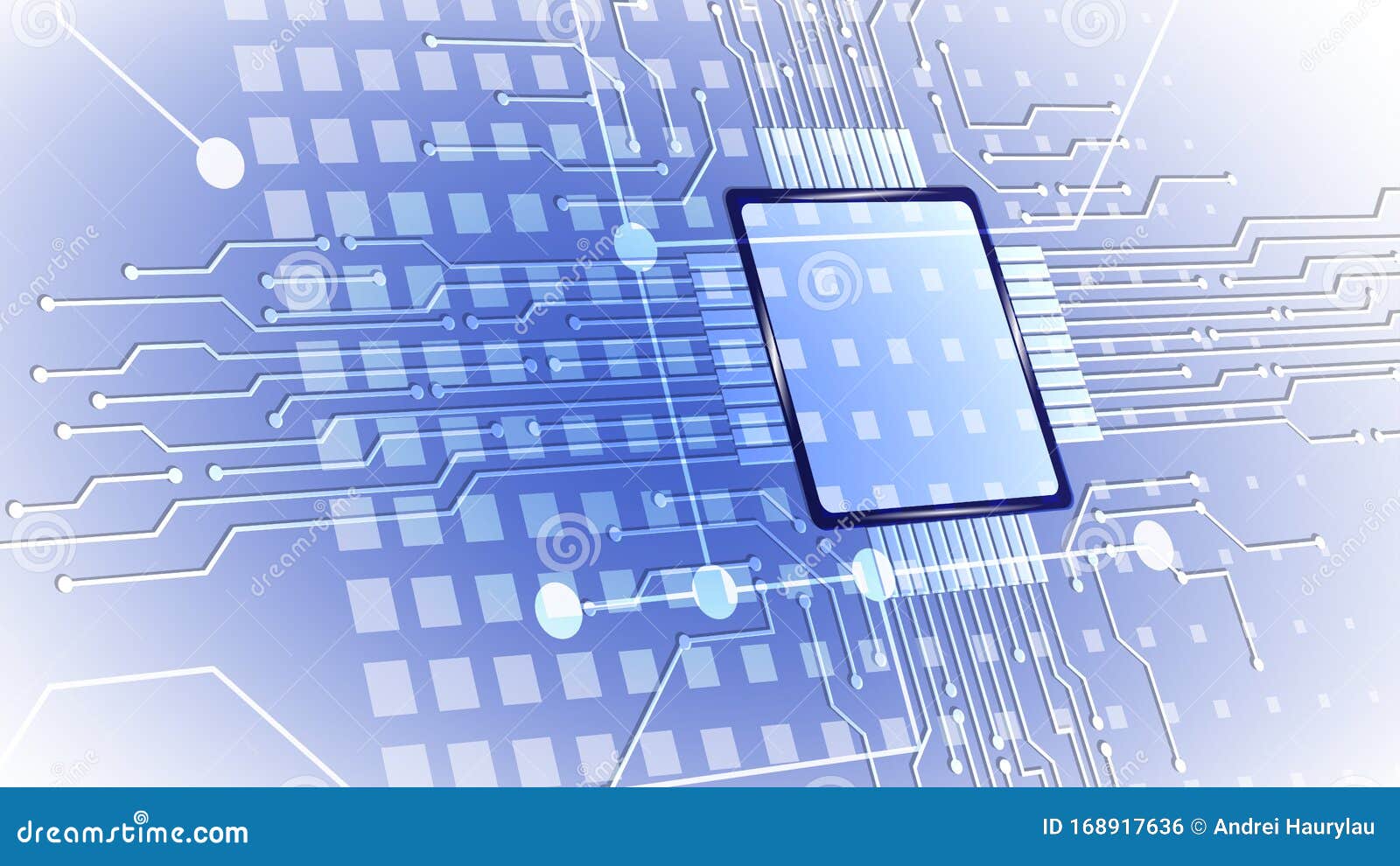 Abstract Computer Microprocessor Circuit Board Background Stock