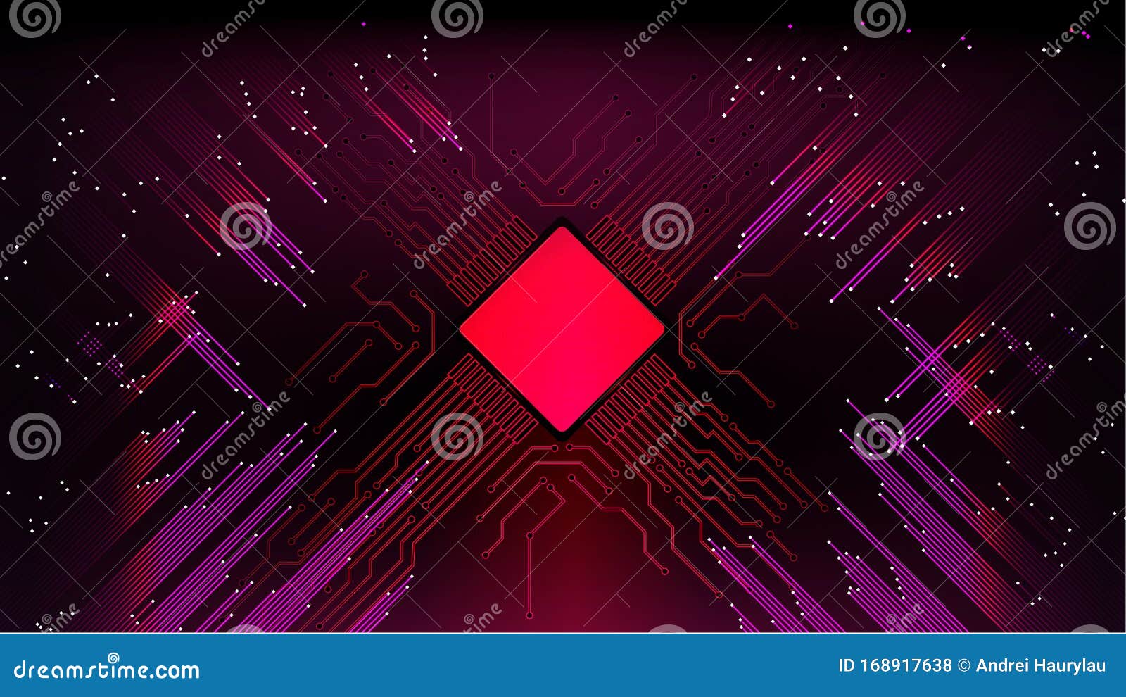 Abstract Computer Microprocessor Circuit Board Background Stock