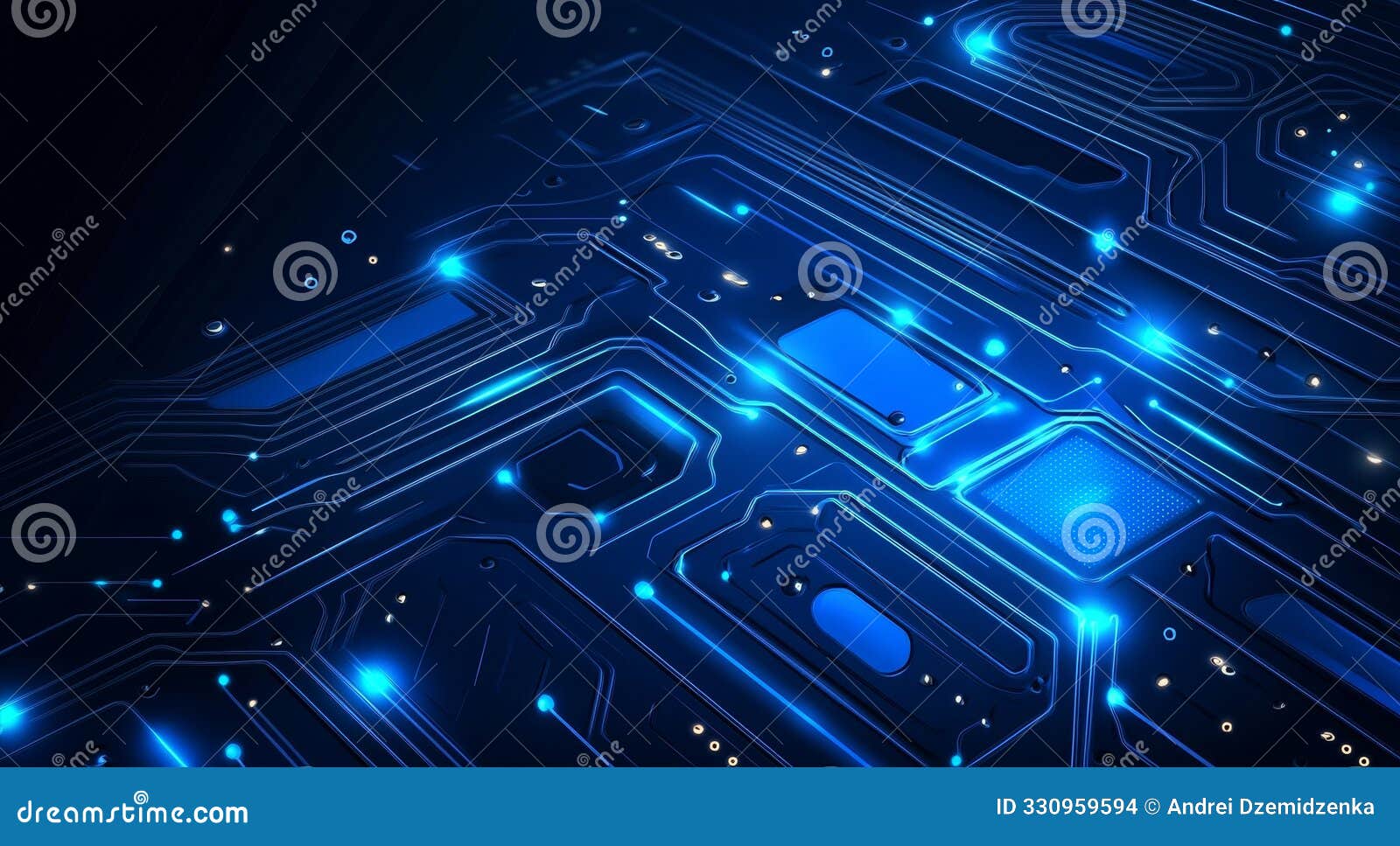Abstract Computer Motherboard Technology Background Designed To ...
