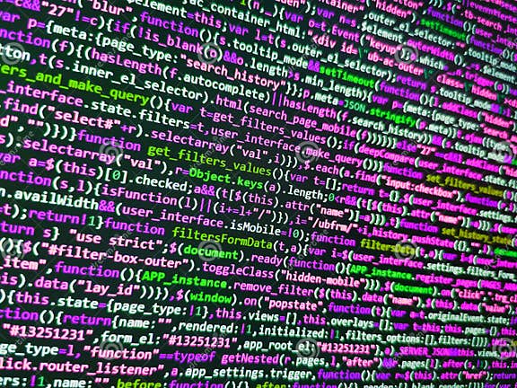 Abstract Computer Script About Big Data And Blockchain Database 9091