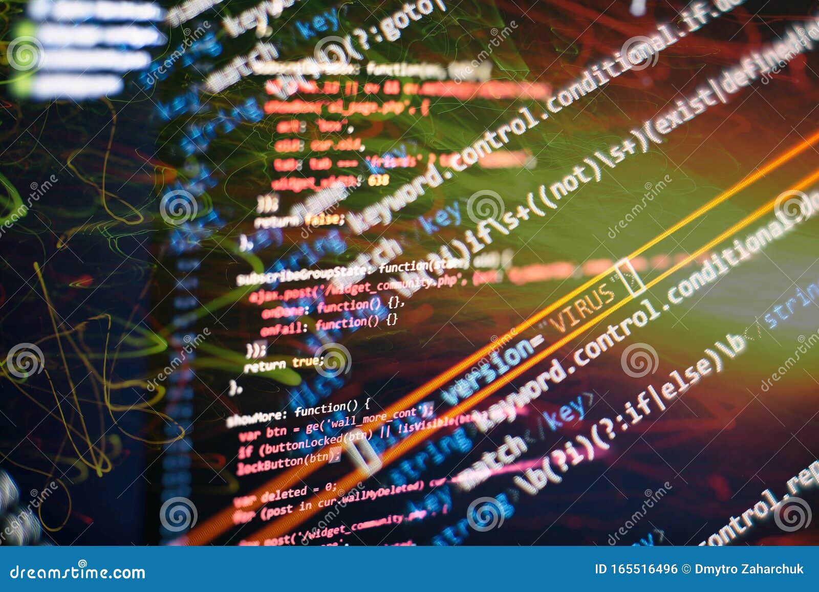 Abstract Computer Script About Big Data And Blockchain Database Software Developer Programming