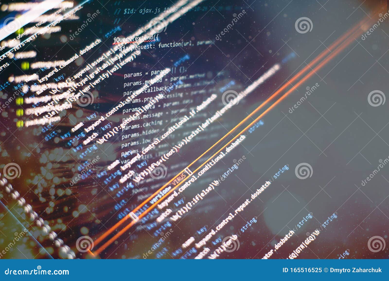 Abstract Computer Script About Big Data And Blockchain Database Software Developer Programming