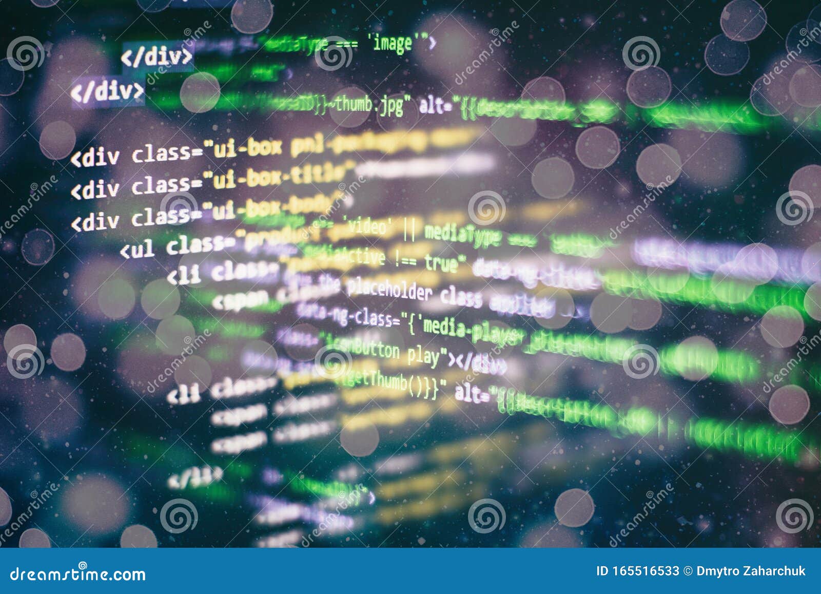 Abstract Computer Script About Big Data And Blockchain Database Software Developer Programming