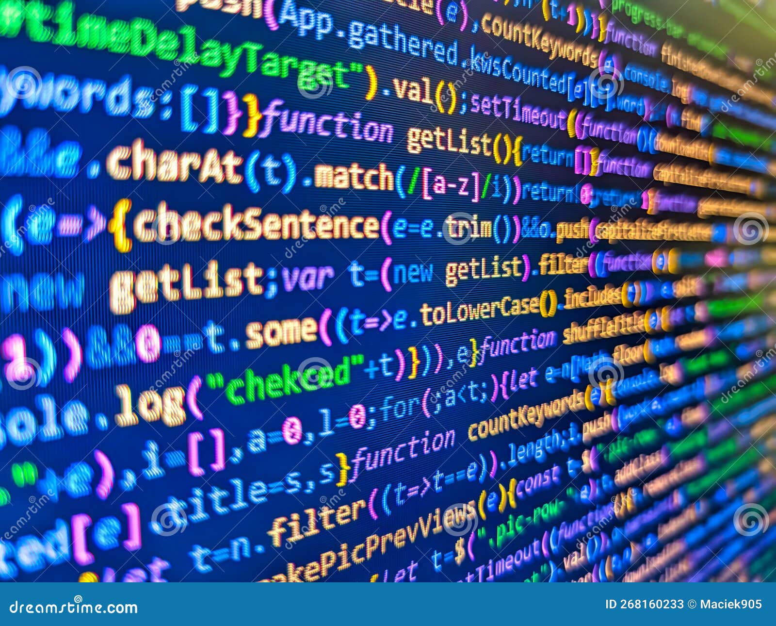 Abstract Computer Script Code Data Optimization Software Developer Programming Code Web