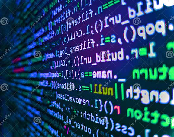 Abstract Computer Script Code Monitor Closeup Of Function Source Code 8395