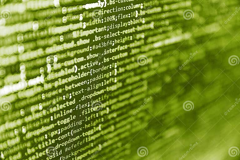 Abstract Computer Script Code. Abstract Program Code on Computer Screen. Background of Software ...