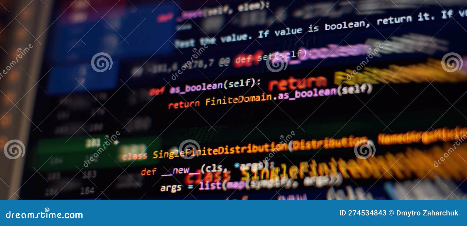 Abstract Computer Script Code Programming Code Screen Of Software Developer Stock Illustration