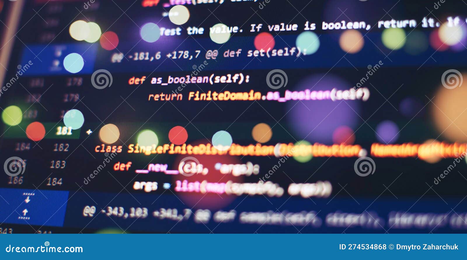 Abstract Computer Script Code Programming Code Screen Of Software