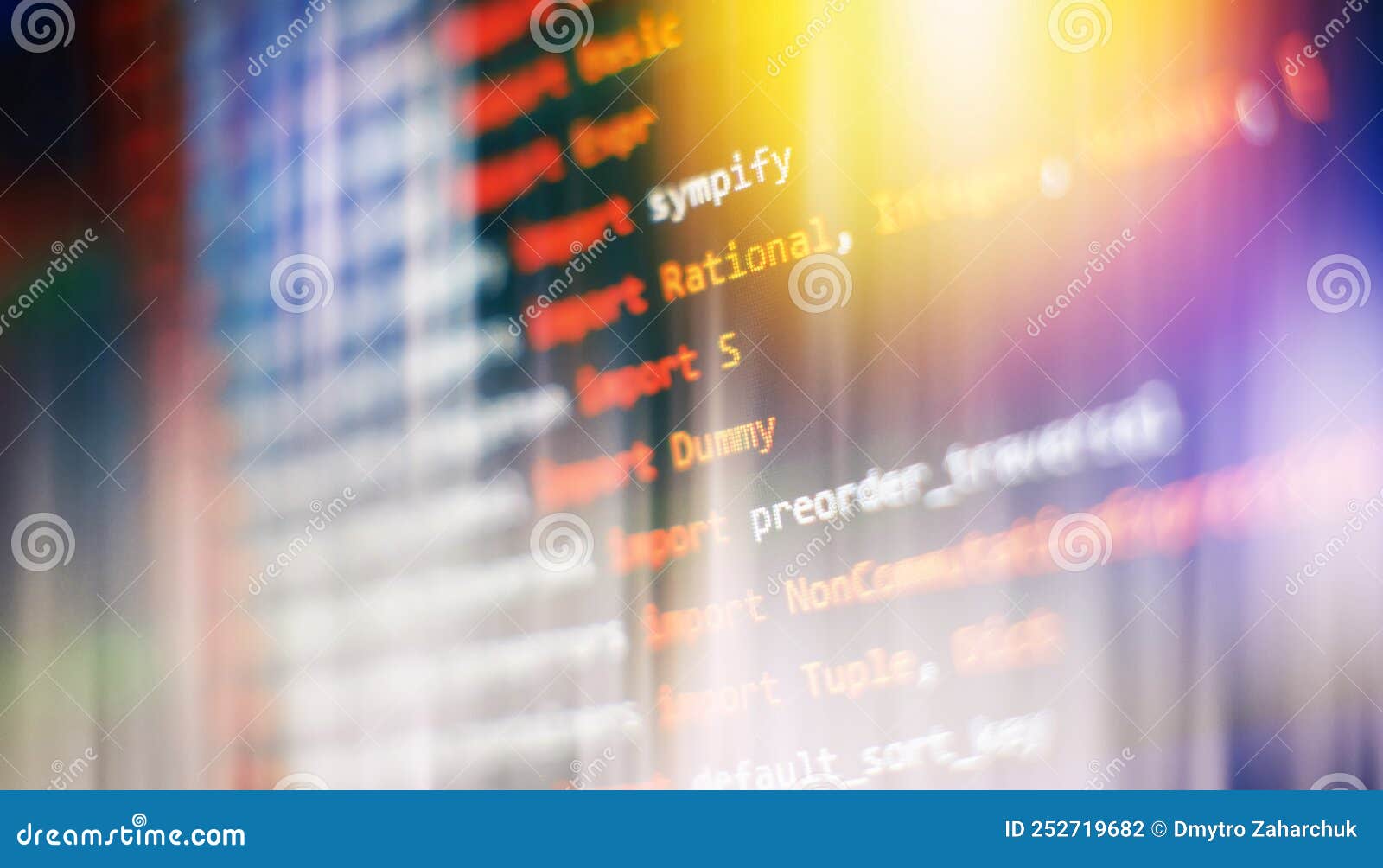 Abstract Computer Script Code. Programming Code Screen of Software ...