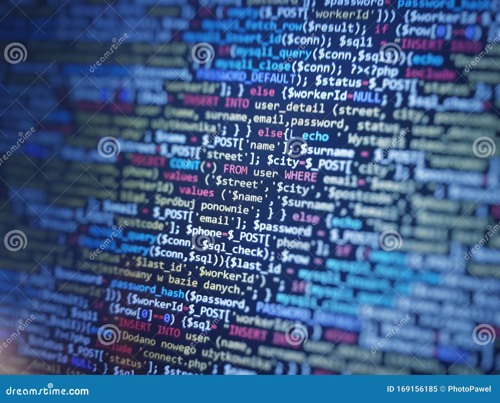 Abstract Computer Script Code Programming Code Screen Of Software Developer Stock Image Image