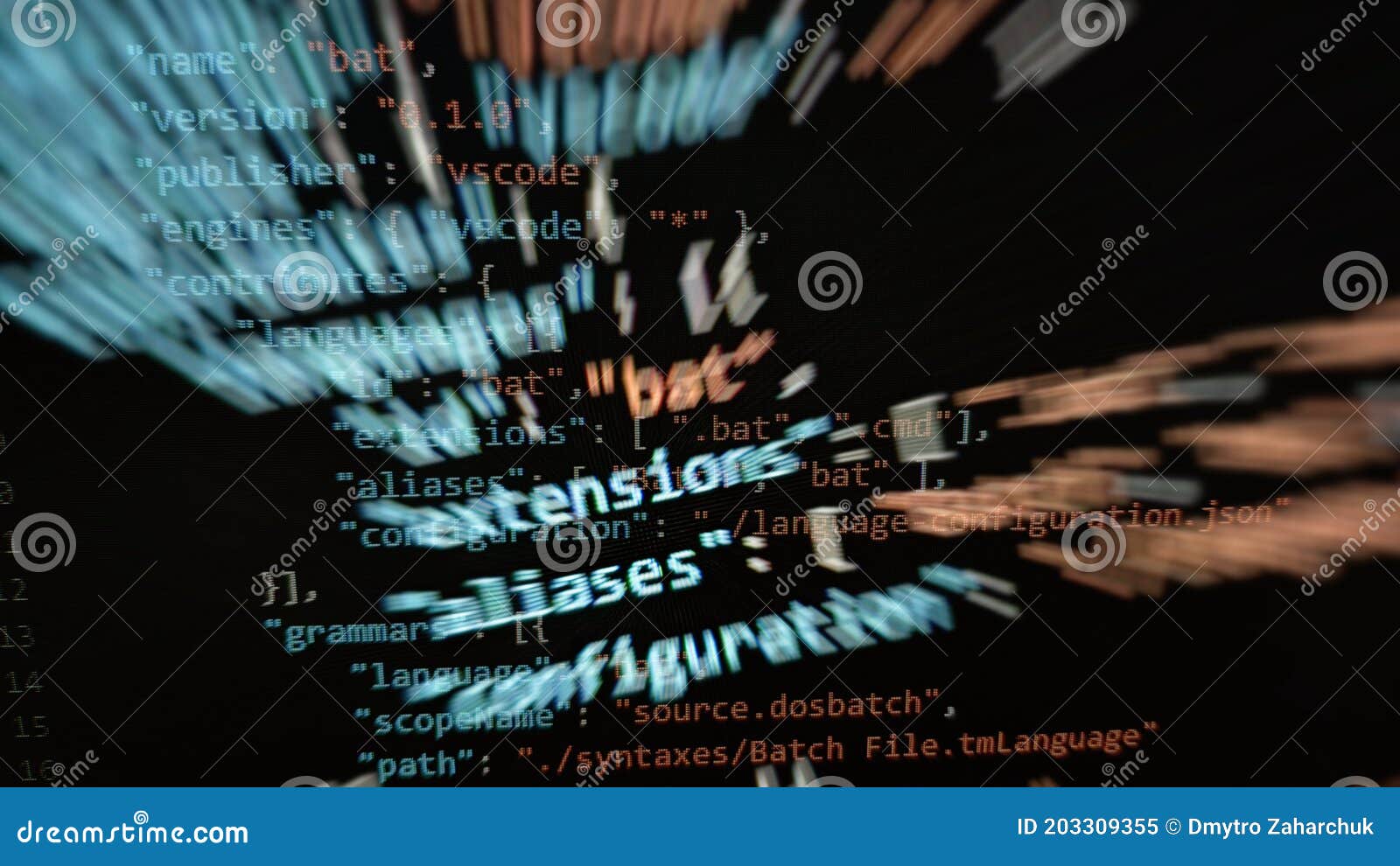 Abstract Computer Script Code Programming Code Screen Of Software Developer Software