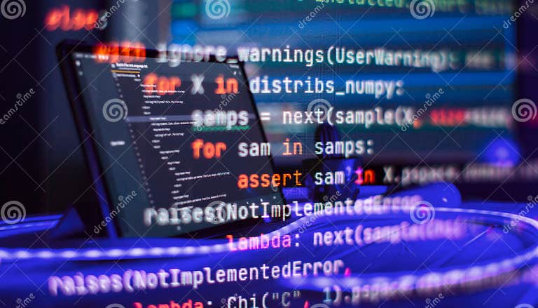 Abstract Computer Script Code Programming Code Screen Of Software Developer Software