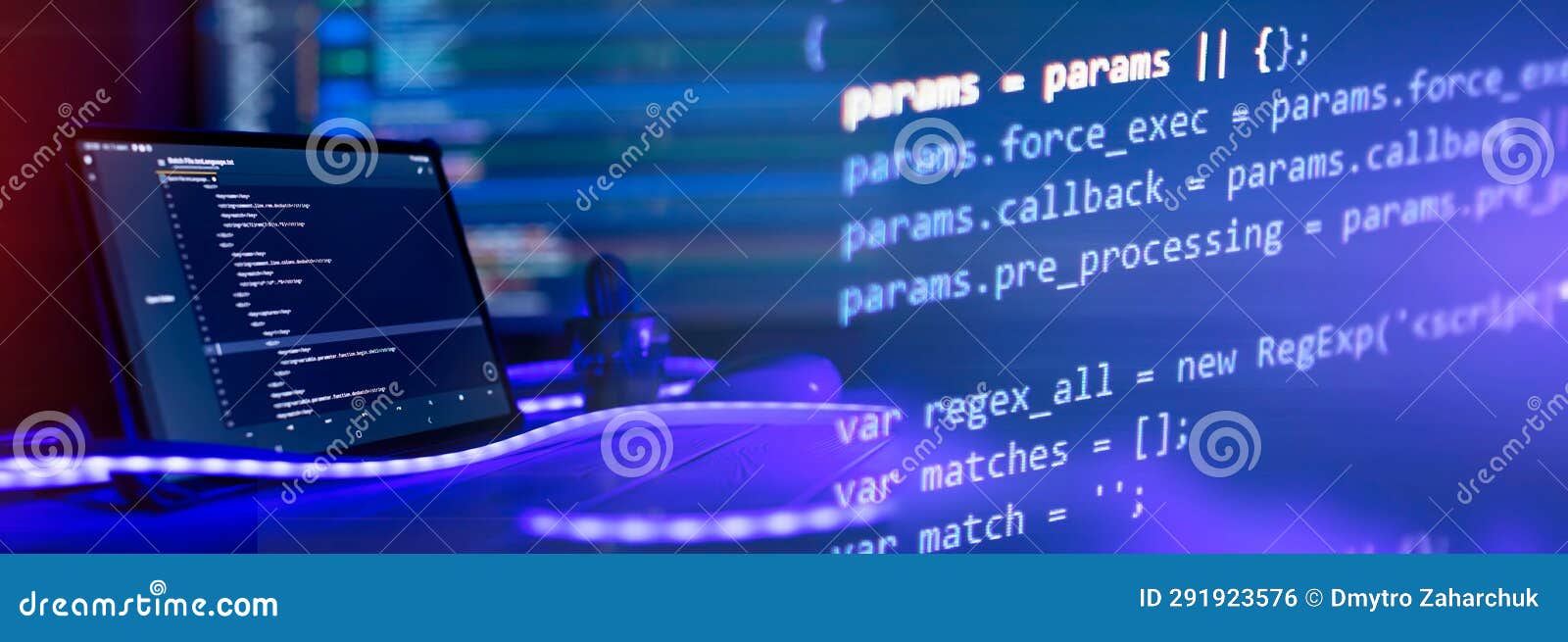 Abstract Computer Script Code Programming Code Screen Of Software