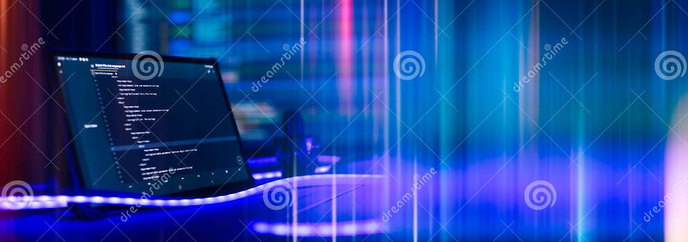 Abstract Computer Script Code Programming Code Screen Of Software