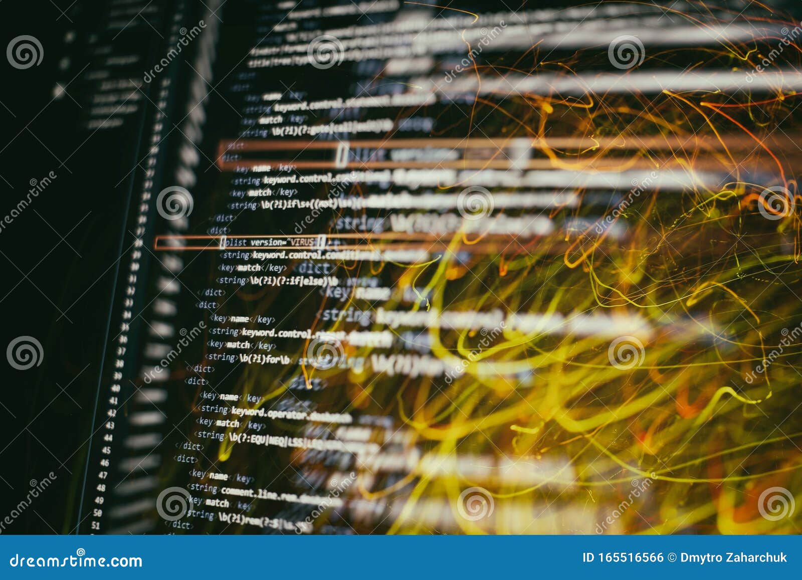 Abstract Computer Script Code Programming Code Screen Of Software Developer Software