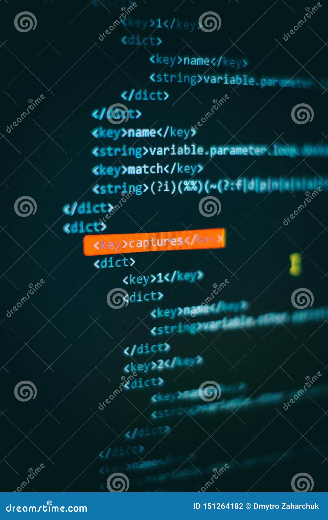 Programmer Developer Screen Web App Coding Script On Computer Modern Display Of Data Source