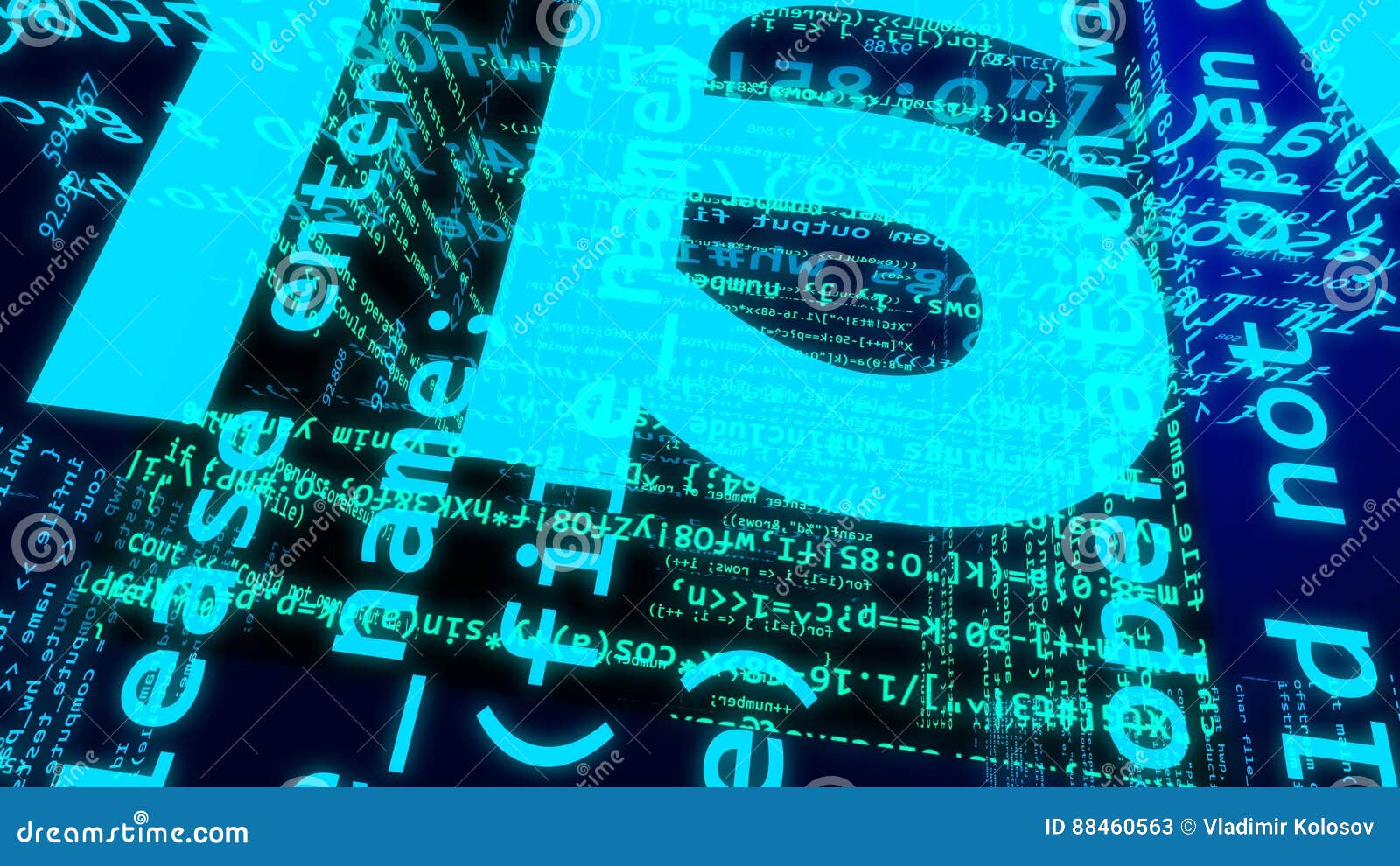 Abstract Computer Script Code Stock Illustration Illustration Of Computer Development 88460563