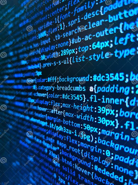 Abstract Computer Script Source Code Web Development Code Csssass 5202
