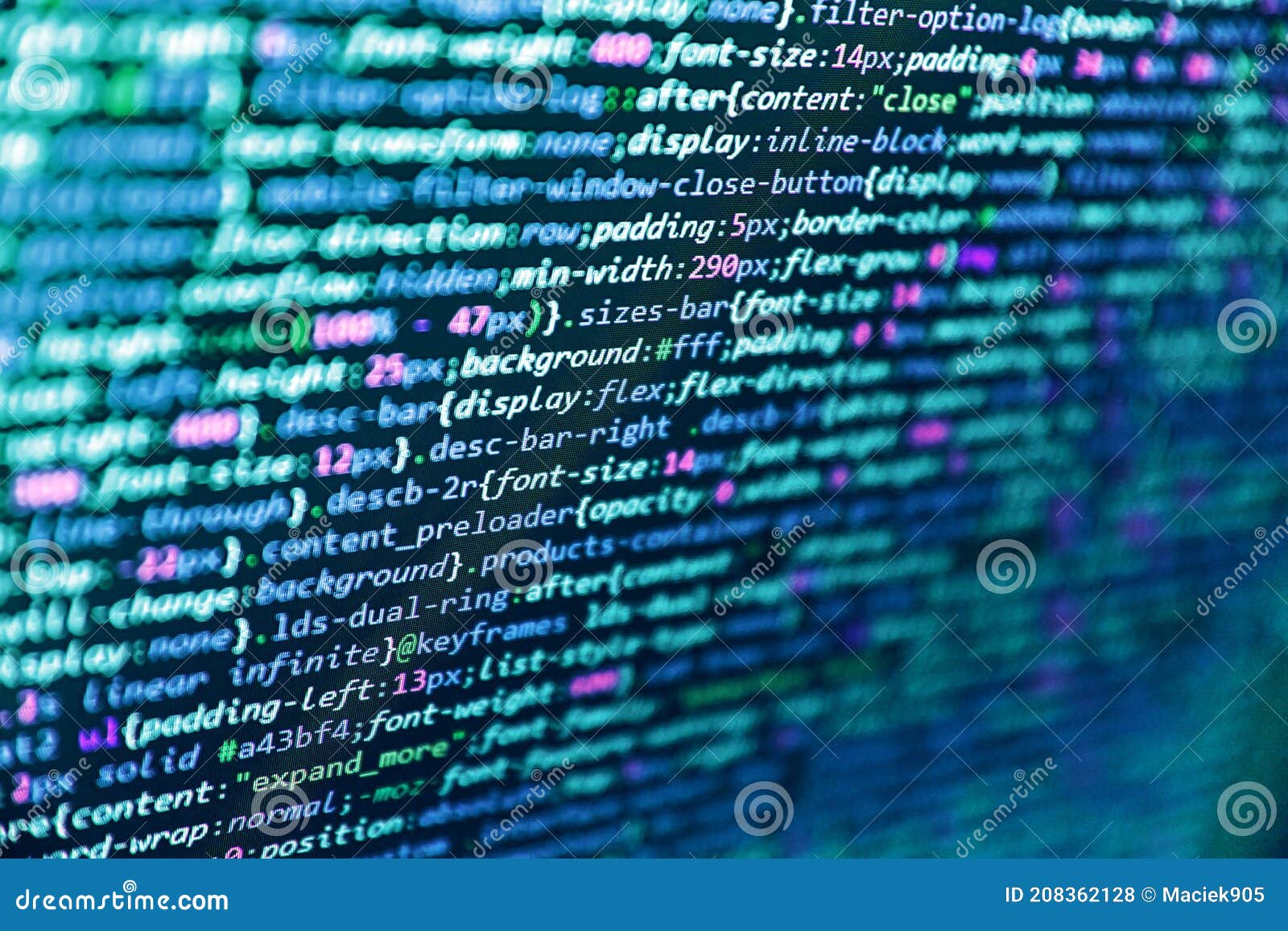 Abstract Computer Script Source Code Web Abstract Programming And Created Virus On Laptop