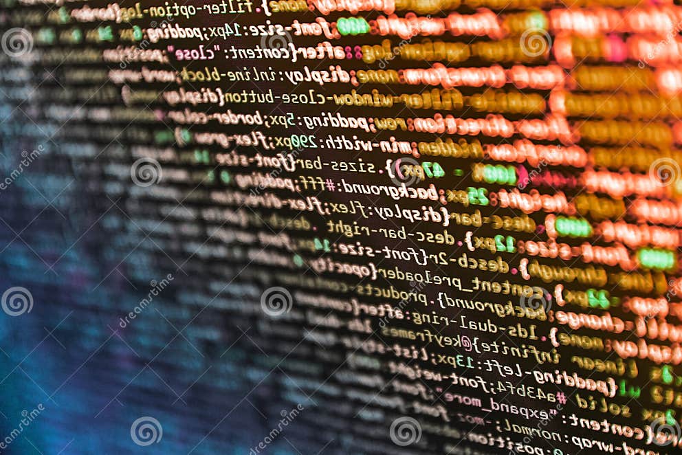 Abstract Computer Script Source Code. Web Abstract Programming and ...