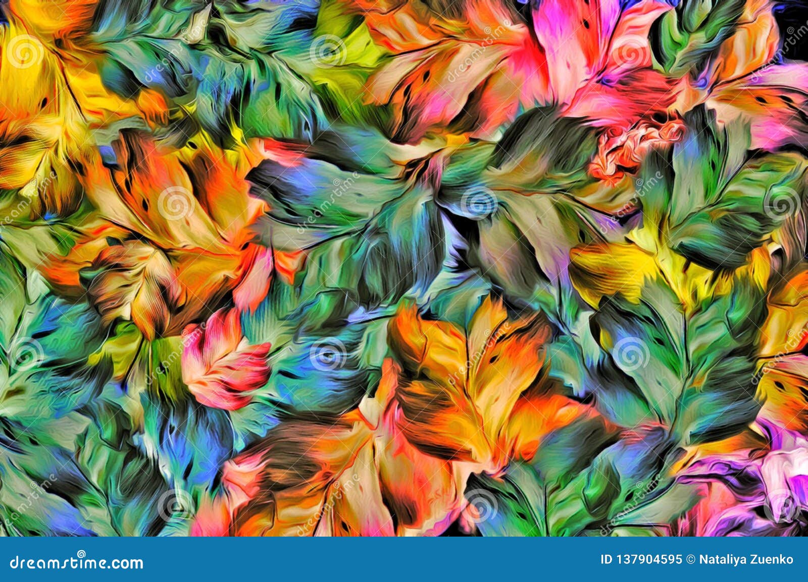 Abstract Computer Stylized Decorative Vintage Texture, Background ...