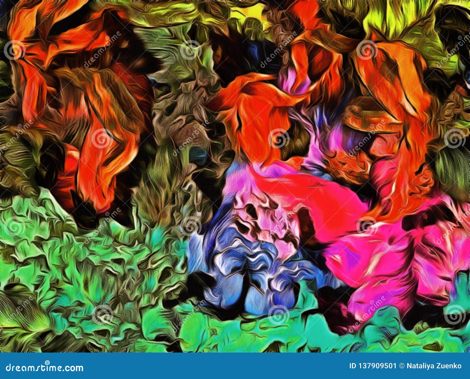 Abstract Computer Stylized Decorative Vintage Texture, Background ...