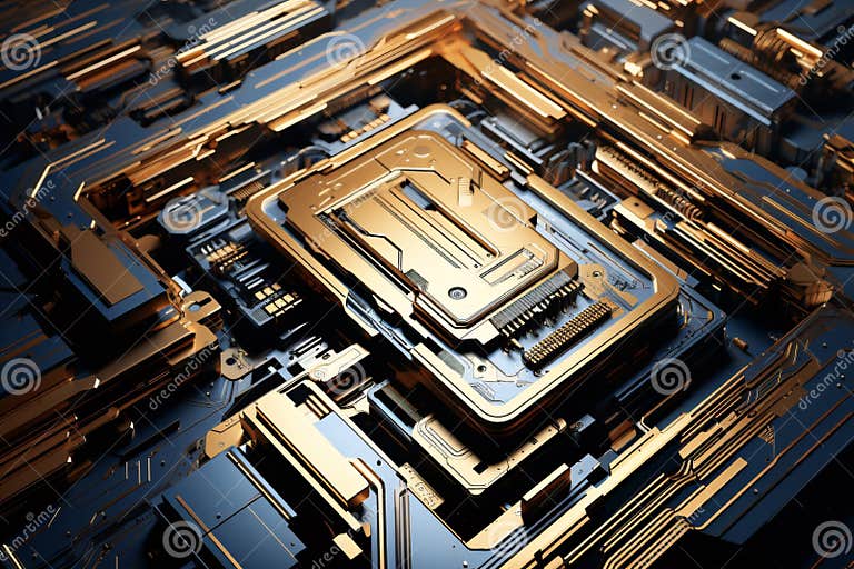 Abstract Computer Technological Technology Background, in the Style of ...