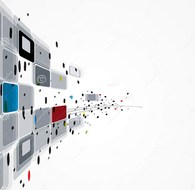 Abstract Computer Technology Business Solution Stock Illustration ...