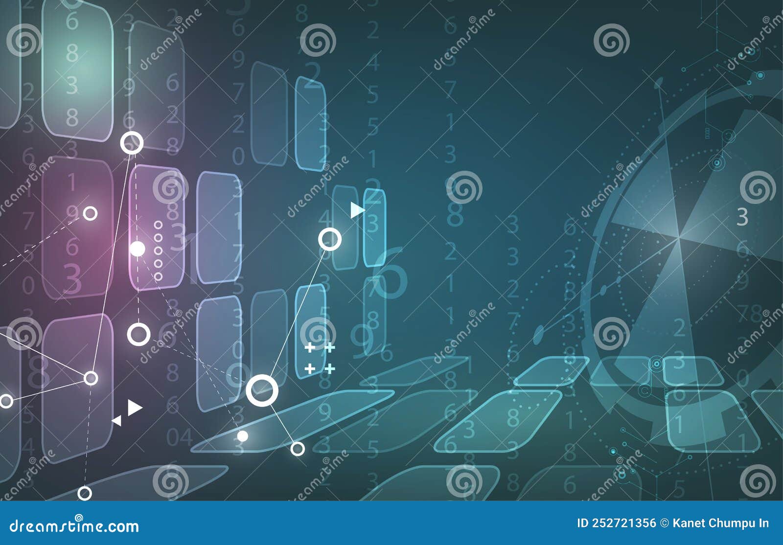 Abstract Computer Technology Network Futuristic Background Stock ...
