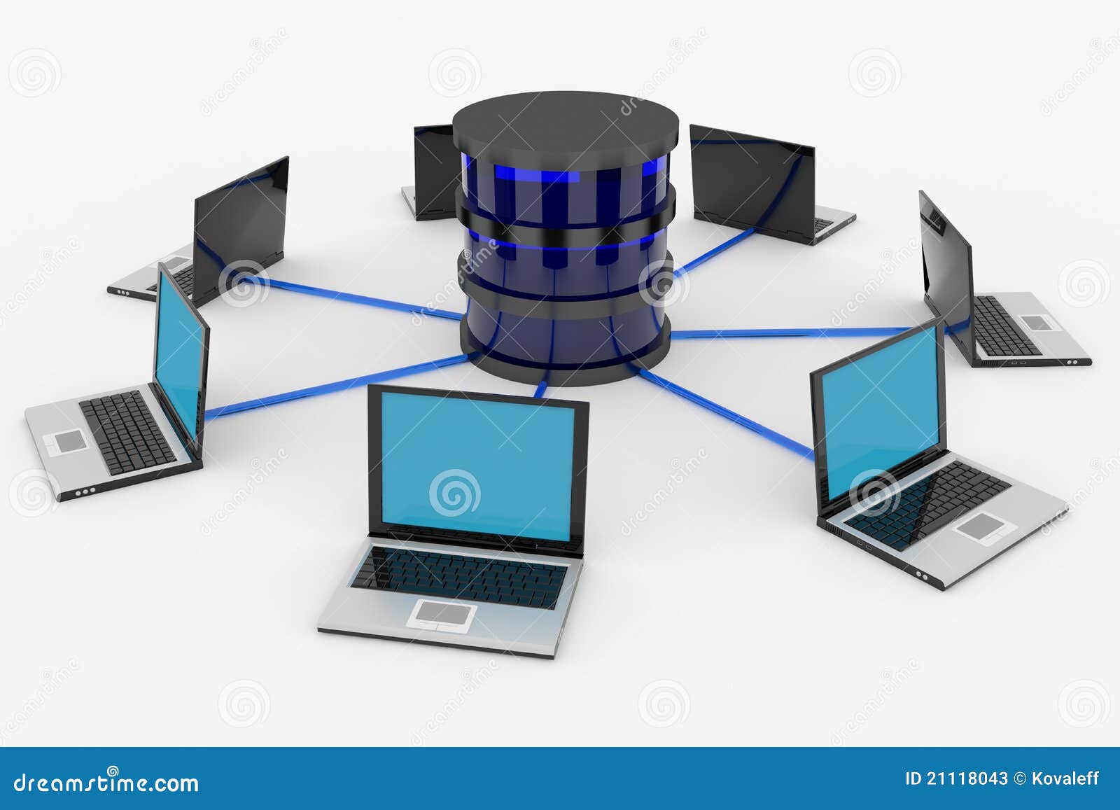 Abstract Computernetwerk En Gegevensbestand. Concept. Stock Illustratie ...