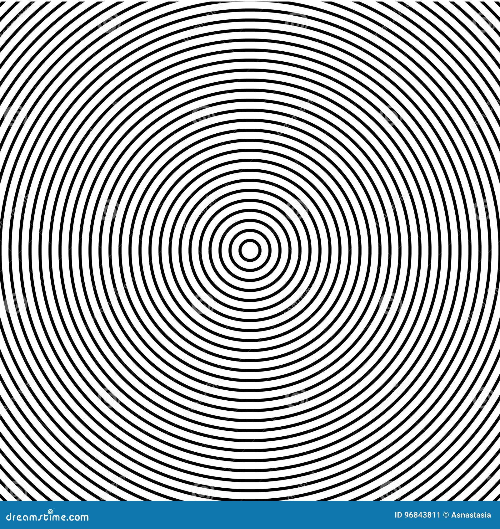 Abstract Concentric Circles Texture in Black and White Colors ...