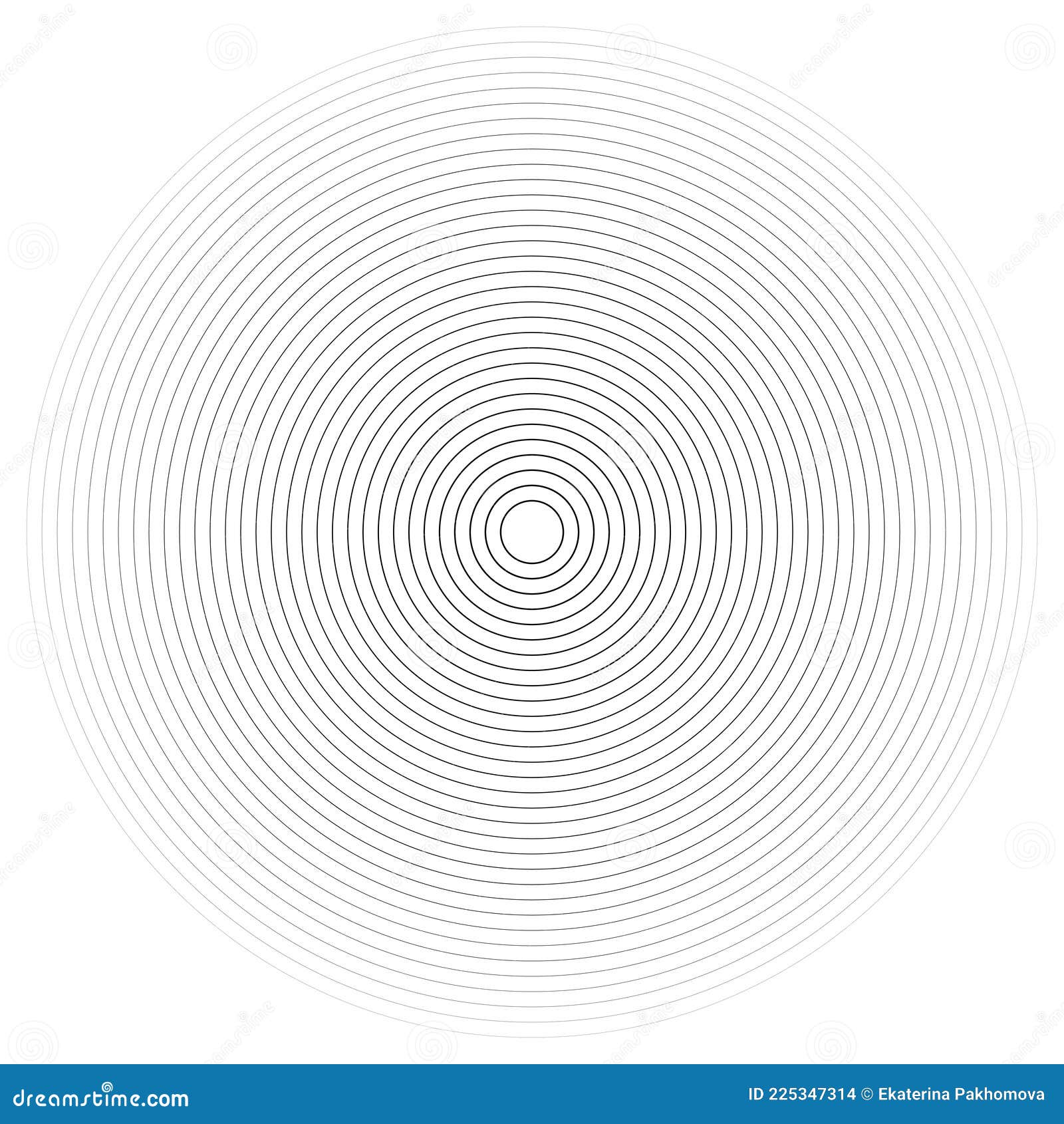 Concentric Linear Circles, Neutral Round Element. Stock Vector ...