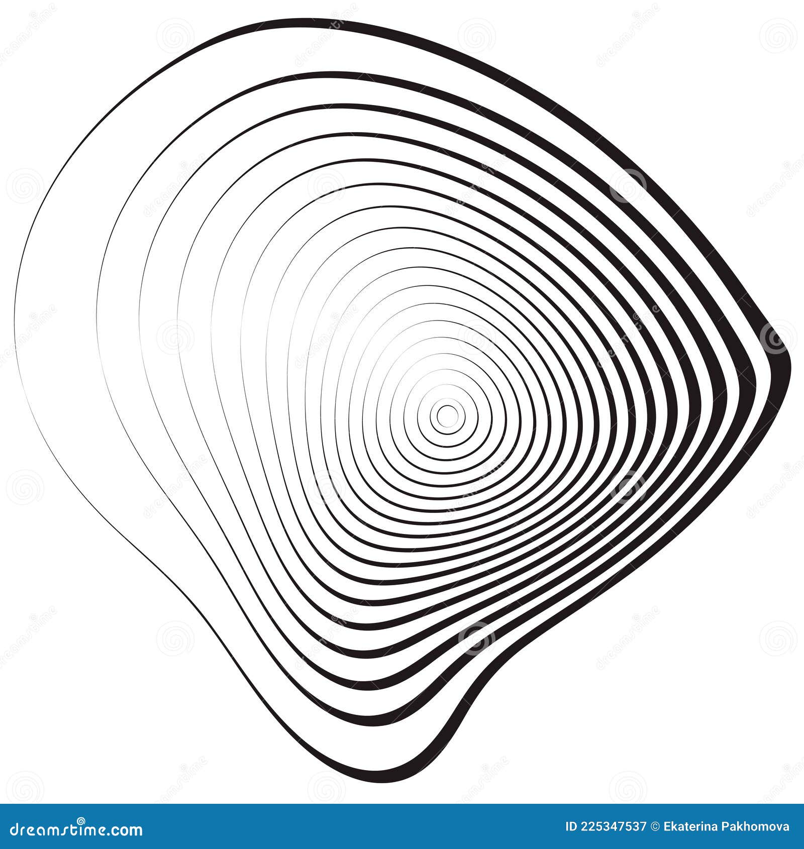 Concentric Linear Circles, Neutral Round Element. Stock Vector ...