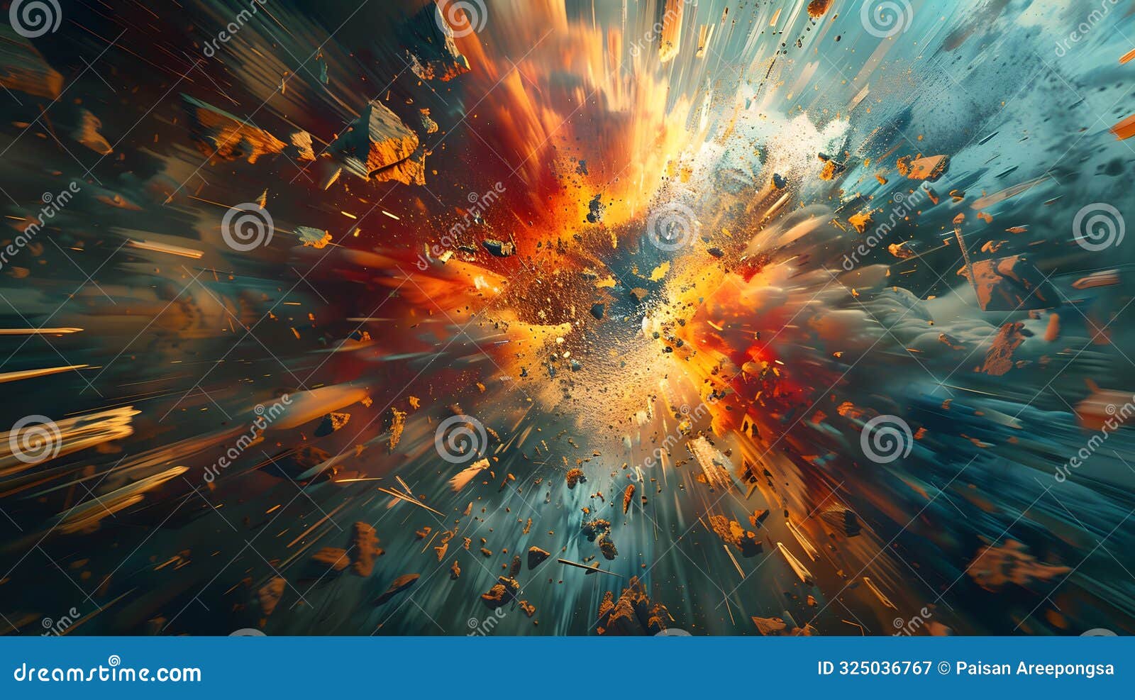 Abstract Concept Art of Ideas Colliding, Creative Thinking Stock ...