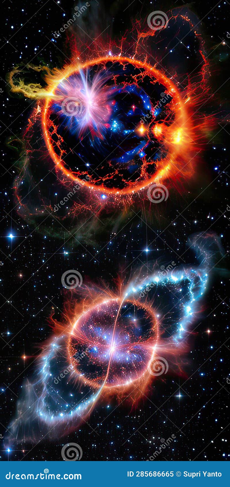 Abstract Concept Background Stunning Supernova by Assorted Colorful ...