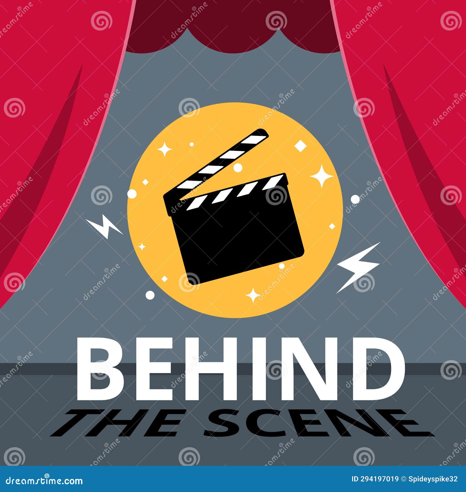 Abstract Concept of Behind the Scene. Isolated Vector Illustration ...