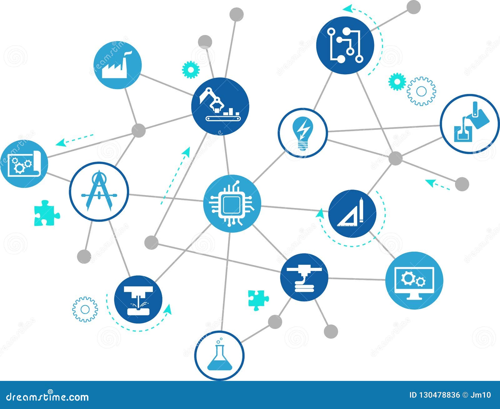 Engineering Vector: Digitalization / Technology / Innovation Stock ...