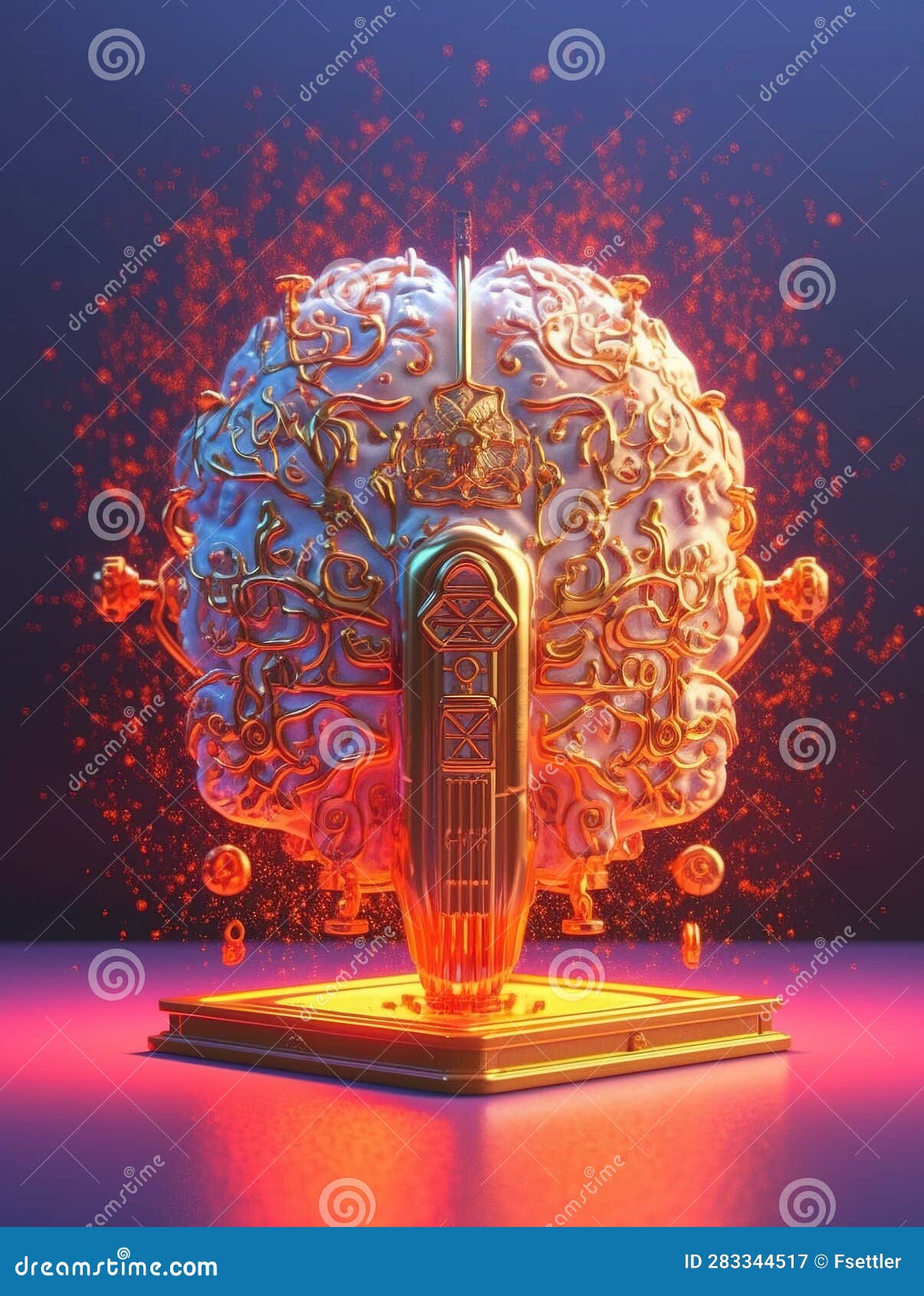 Abstract Concept with Book and Tree Brain. Stock Illustration ...