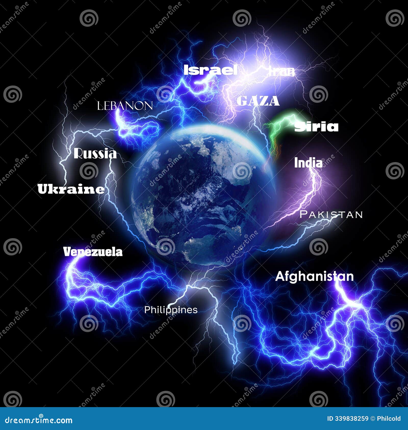 Stormy Earth stock illustration. Illustration of famine - 339838259