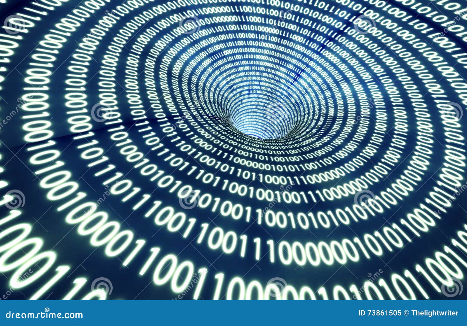 Abstract Concept of Data Vortex Stream Stock Illustration ...